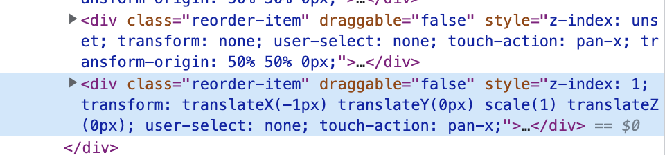 Bug `reorderitem` Gets A Random Offset If Its Scaled During Whiledrag · Issue 1764 · Framer