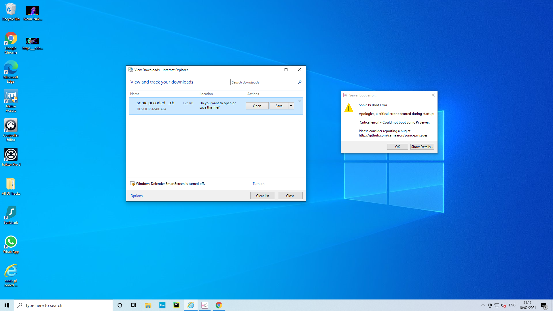 Sonic Pi Boot Error Windows 10 · Issue 2697 · Sonic Pi Net Sonic Pi · Github