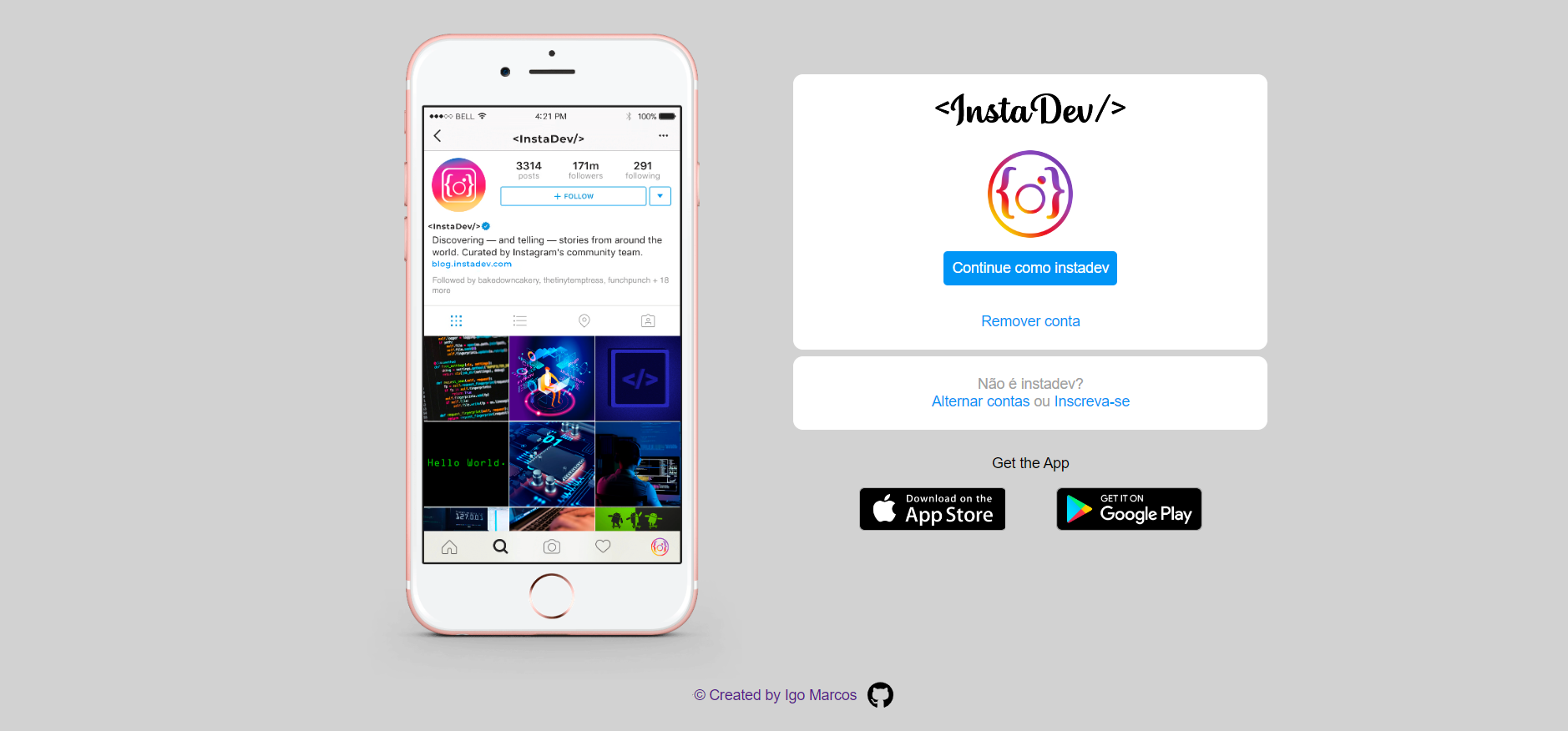 GitHub - igomarcos/recriando-instagram