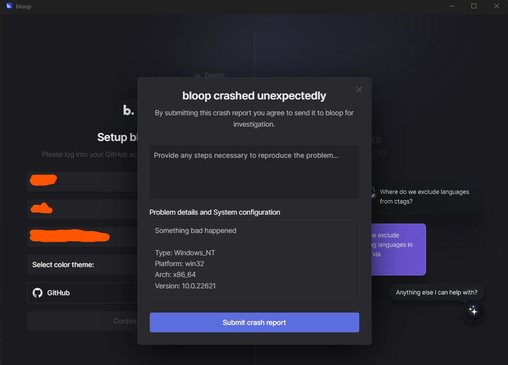 4.13 bloop app will not load · Issue #879 · BloopAI/bloop · GitHub