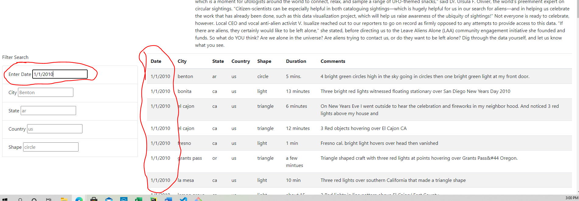 GitHub - tuckerfischer/UFOs: Website to visualize UFO Sightings and Data