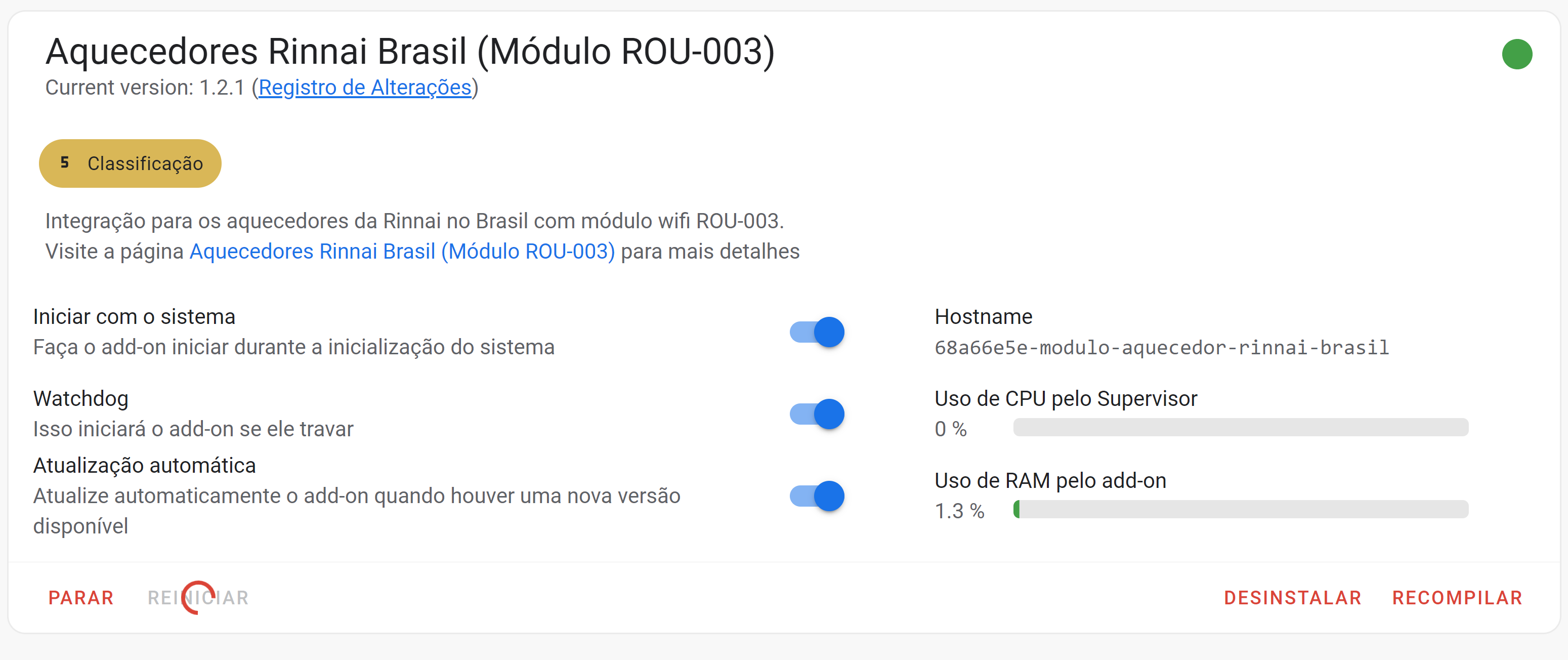 Entidades ficam indisponíveis quando reinicio o HA · Issue #7 · ale-jr/rinnai_br_homeassistant ...