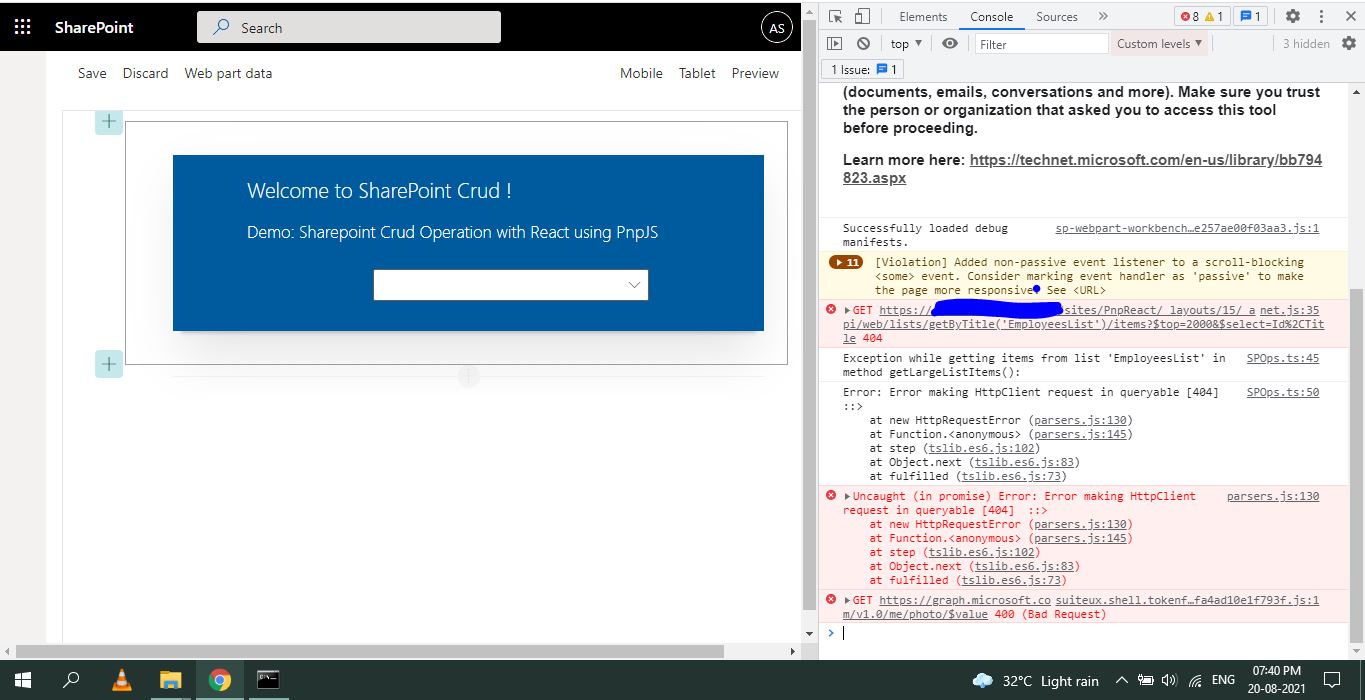 Issue on sharepoint · Issue #7265 · SharePoint/sp-dev-docs · GitHub