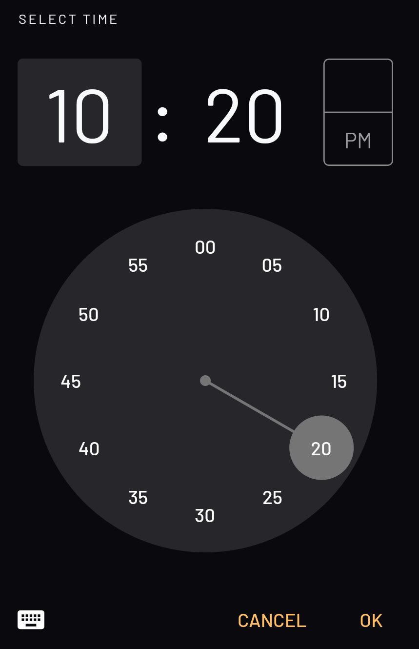 Setting TimePickerThemeData `backgroundColor` to dark, makes AM/PM ...
