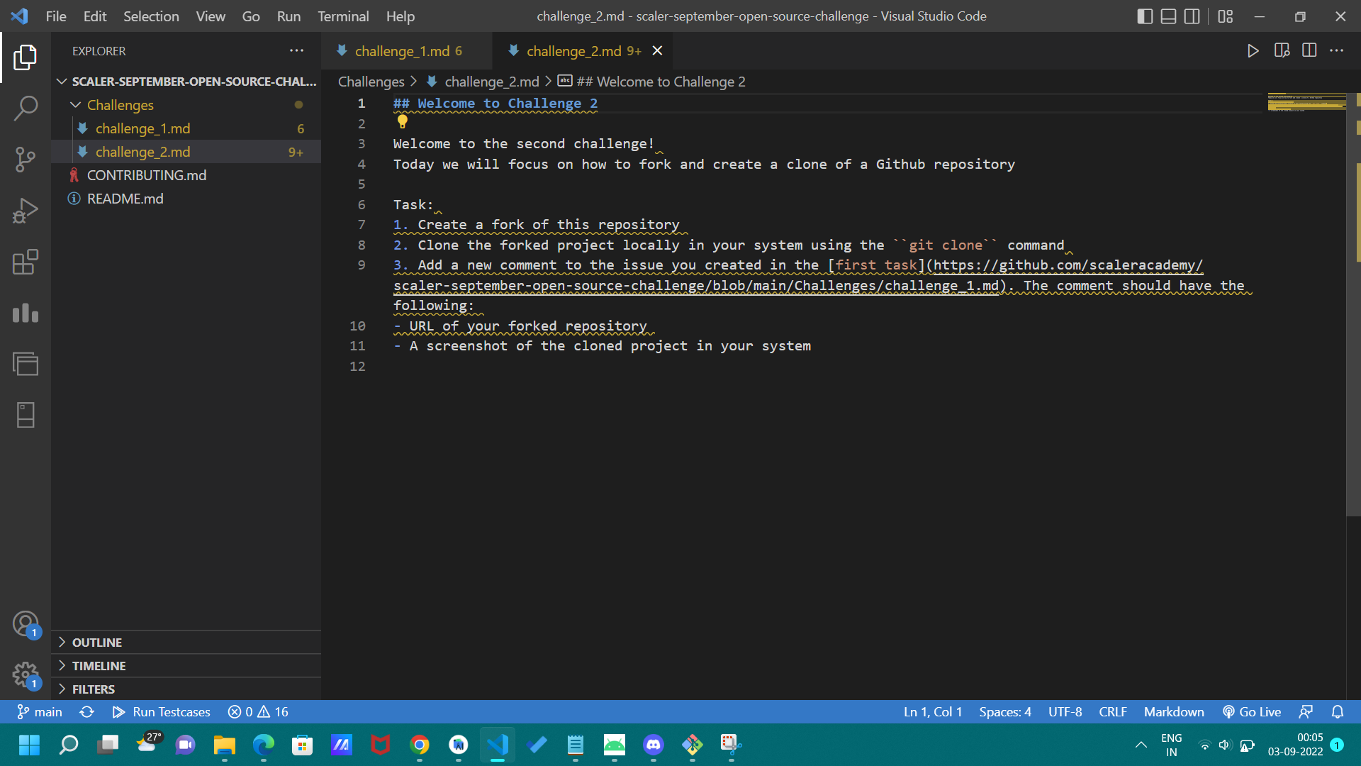 Challenge 1 · Issue #337 · scaleracademy/scaler-september-open-source-challenge-2022 · GitHub