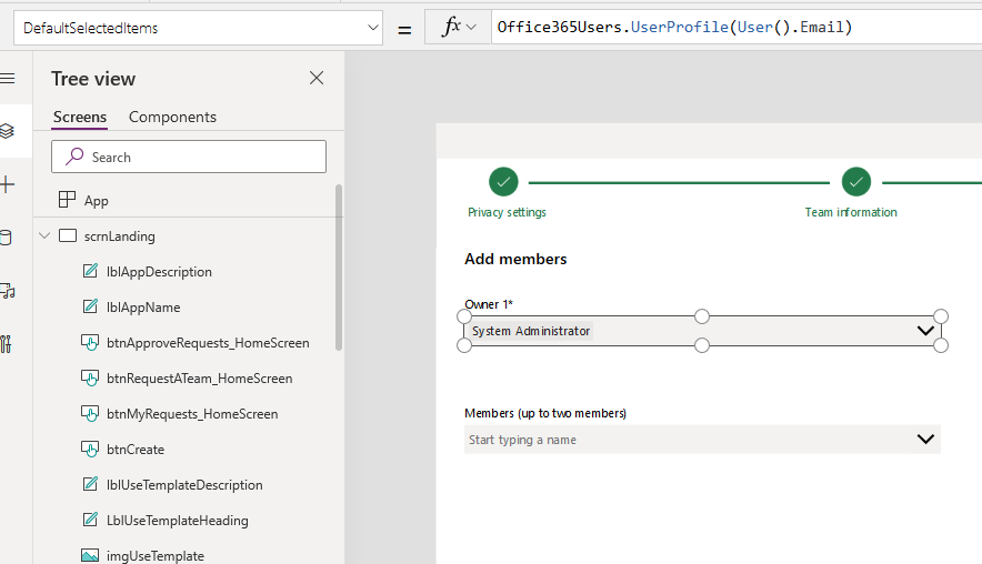 Is there a way to make the first Owner combo box value equal to the ...