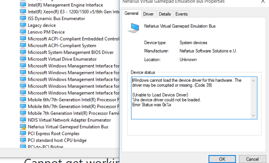 Cannot get working with windows 10 release 1507 · Issue #4 · nefarius ...