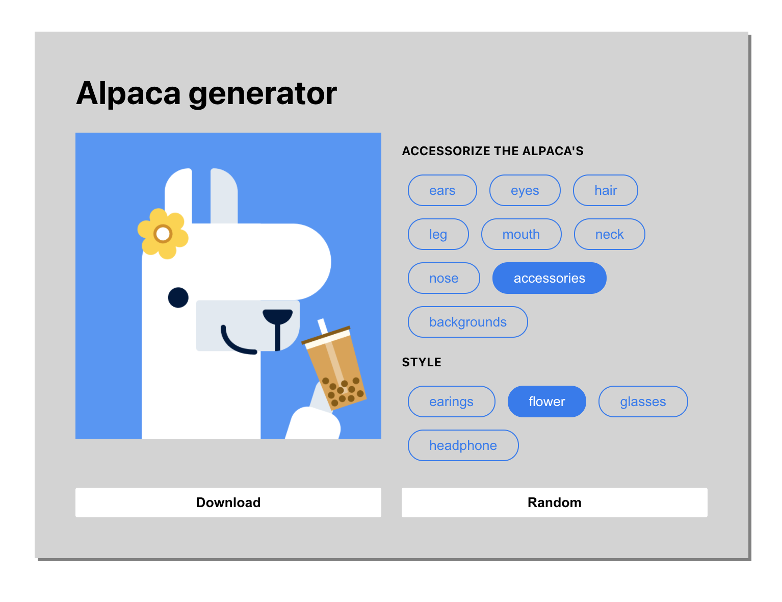 GitHub - changjandam/alpaca-generator