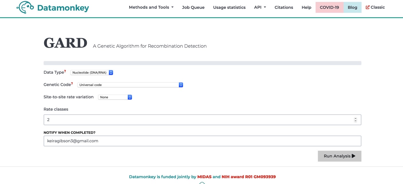 GARD not working on datamoneky server · Issue #1279 · veg/hyphy · GitHub