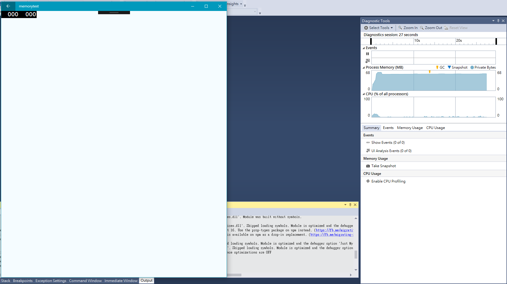Memory Leak When Render View · Issue 1170 · Microsoftreact Native Windows · Github