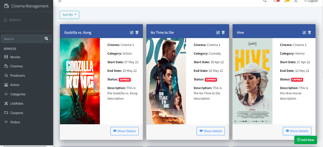 GitHub - GretonM/CinemaManagementSystem