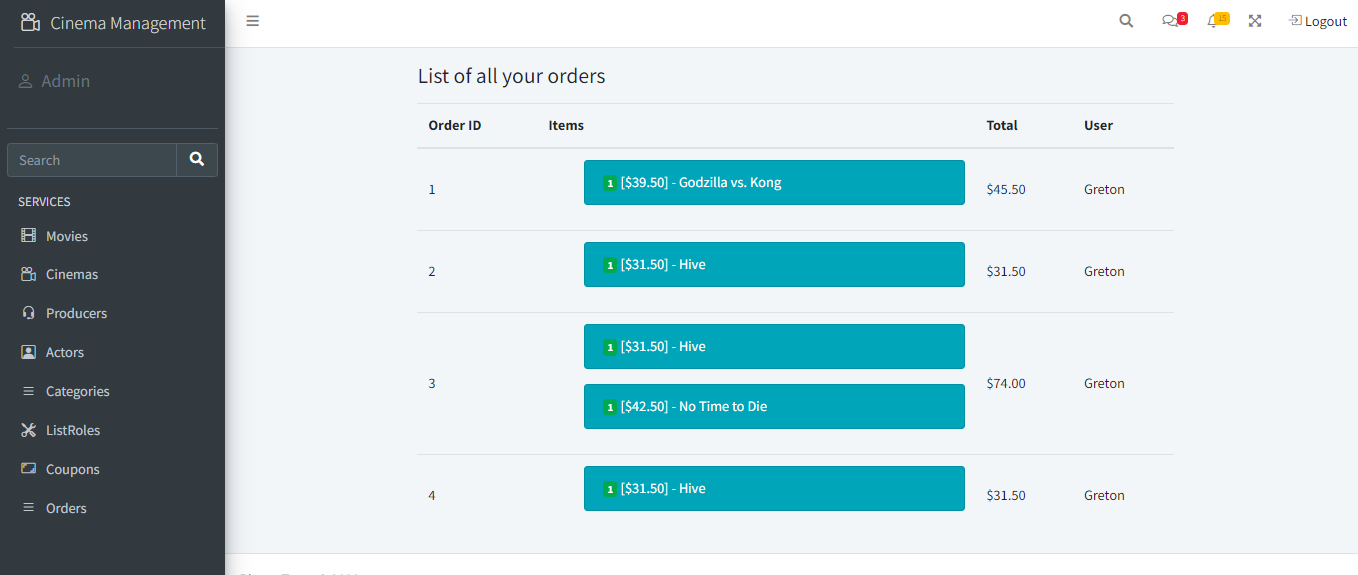 GitHub - GretonM/CinemaManagementSystem