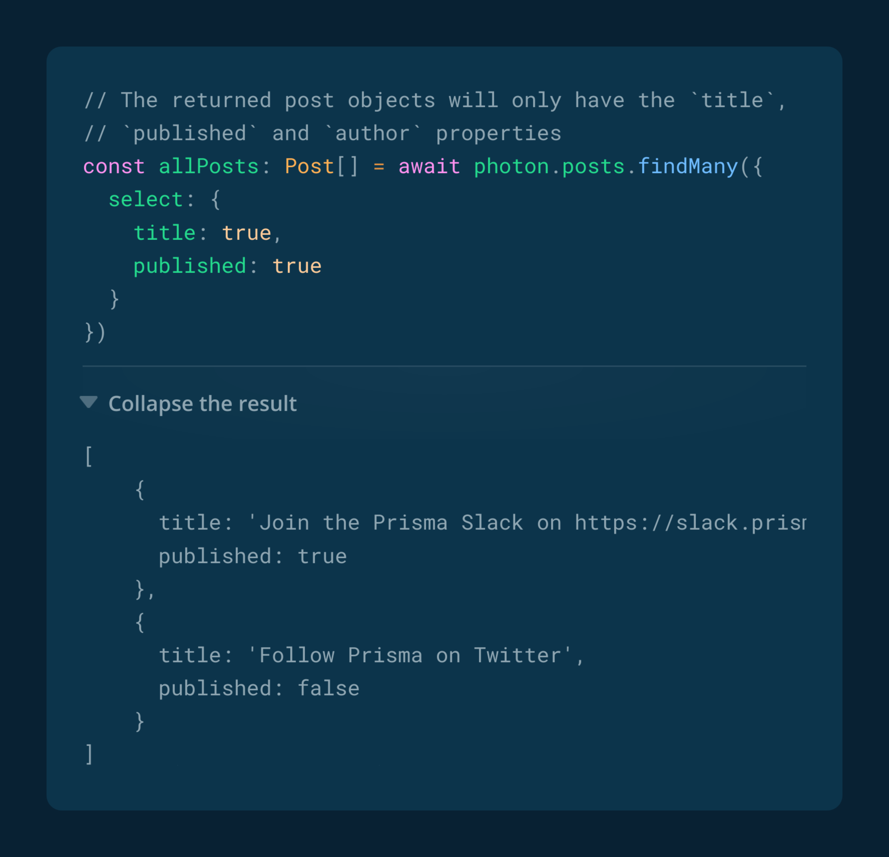 Wrong Examples On The Main Page · Issue 498 · Prismaprisma Client Js · Github 