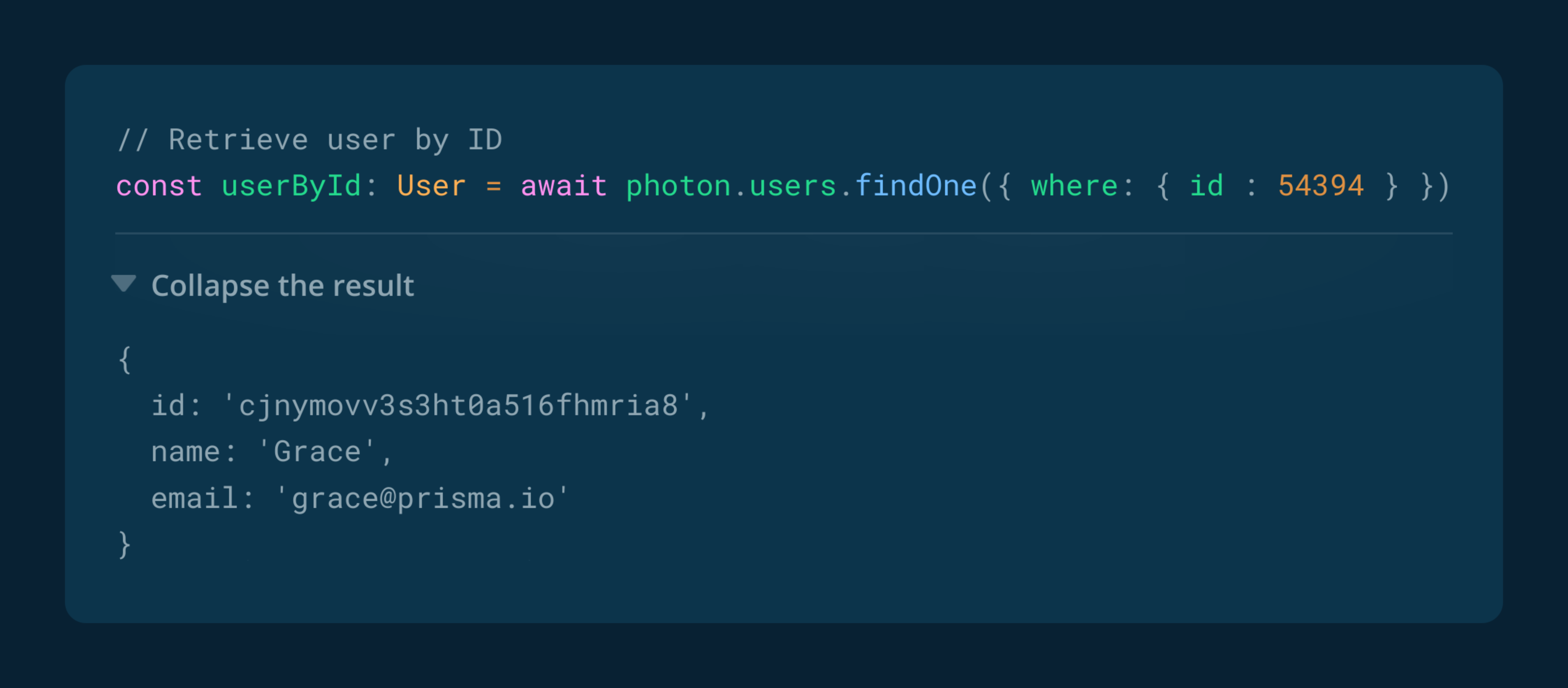 Wrong Examples On The Main Page · Issue 498 · Prismaprisma Client Js