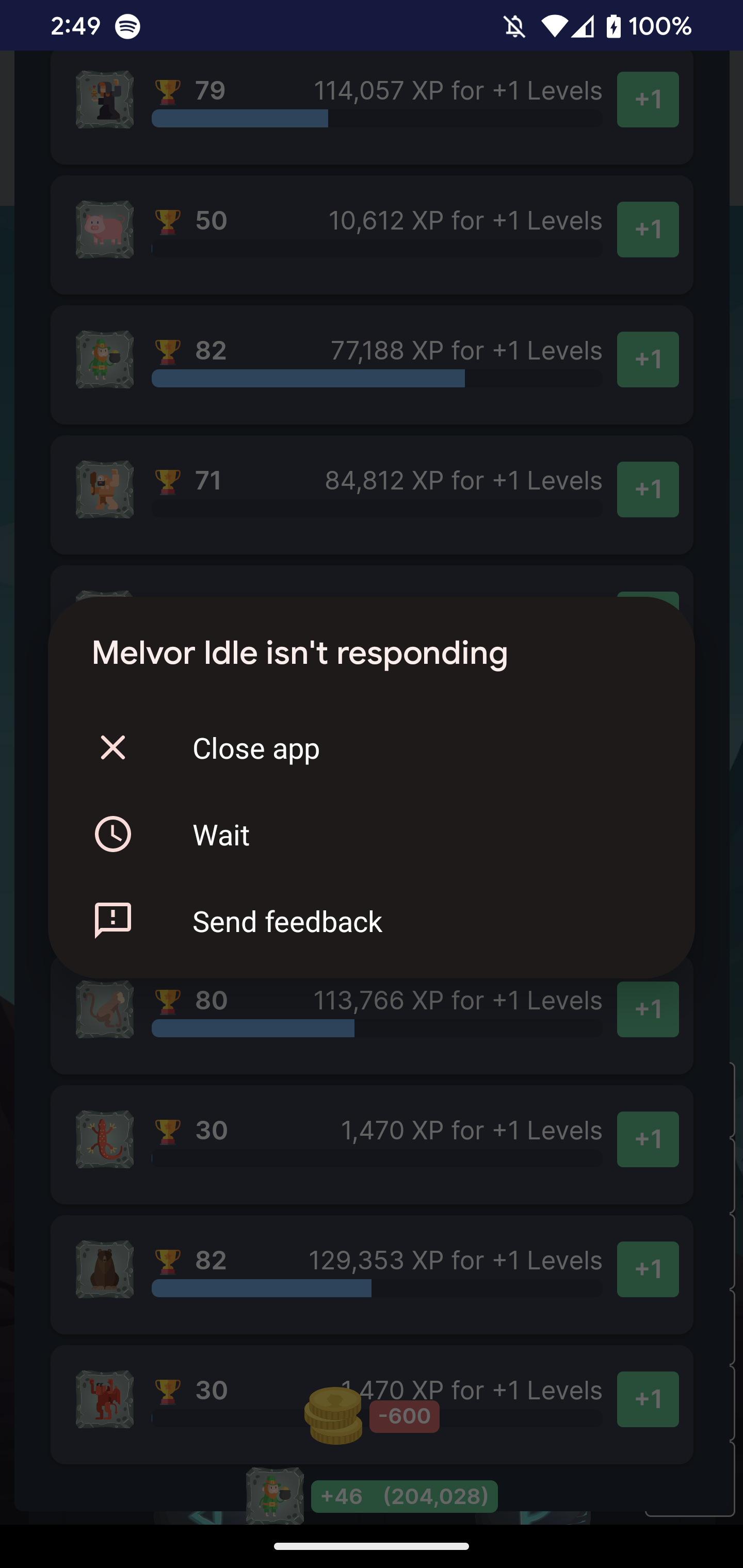 Bug Application Has Stopped Responding · Issue 2609 · Melvoridle · Github