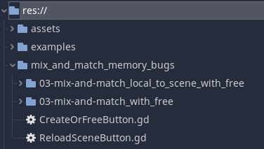 [Godot] mix and match pattern corrupts memory on free when resource marked 'local to scene ...