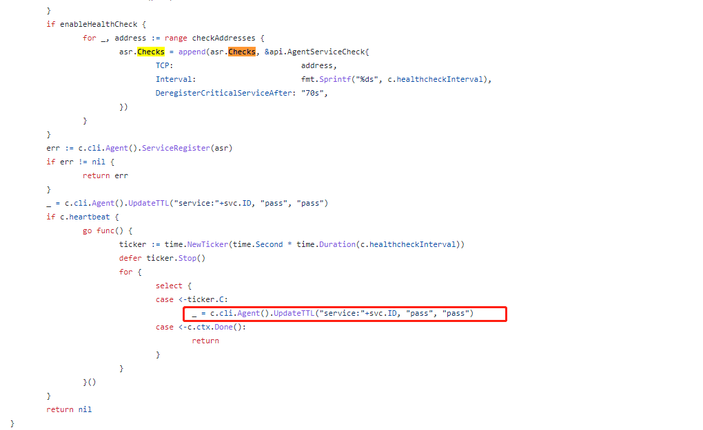 TTL check is not added when consul starts heartbeat · Issue #1775 · go ...