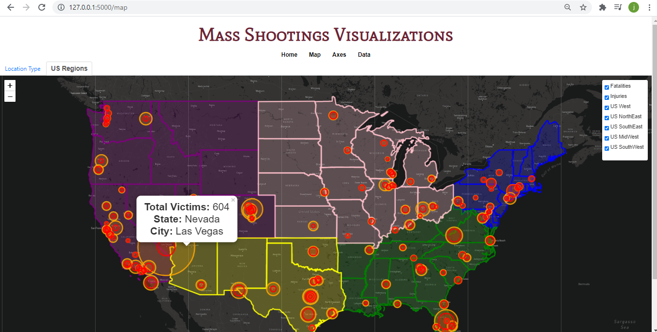 GitHub - RobinWaves/USA-Mass-Shootings: Mass Shootings Visualizations (1982 -2021) Flask ...