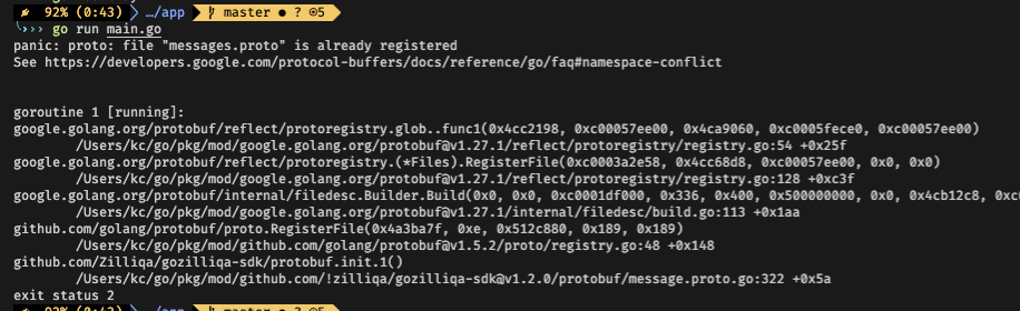 Proto: file "messages.proto" is already registered · Issue #275 · hiero-ledger/hiero-sdk-go · GitHub