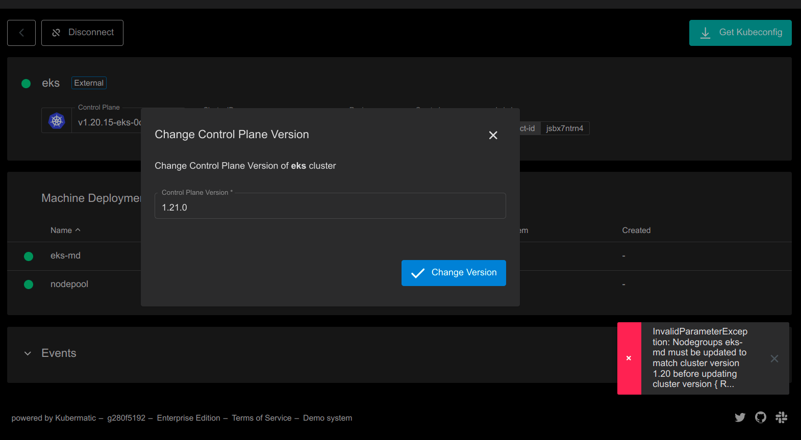 Better error notifications · Issue #4545 · kubermatic/dashboard · GitHub