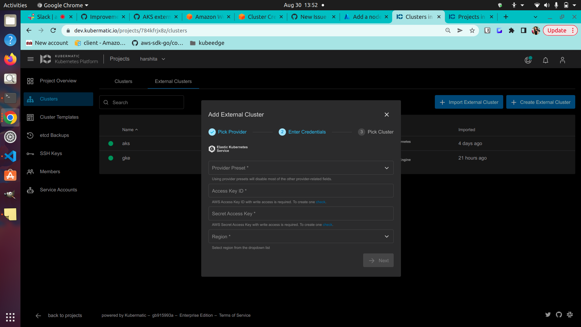 Back button for External Cluster Import Wizard · Issue #4910 · kubermatic/dashboard · GitHub