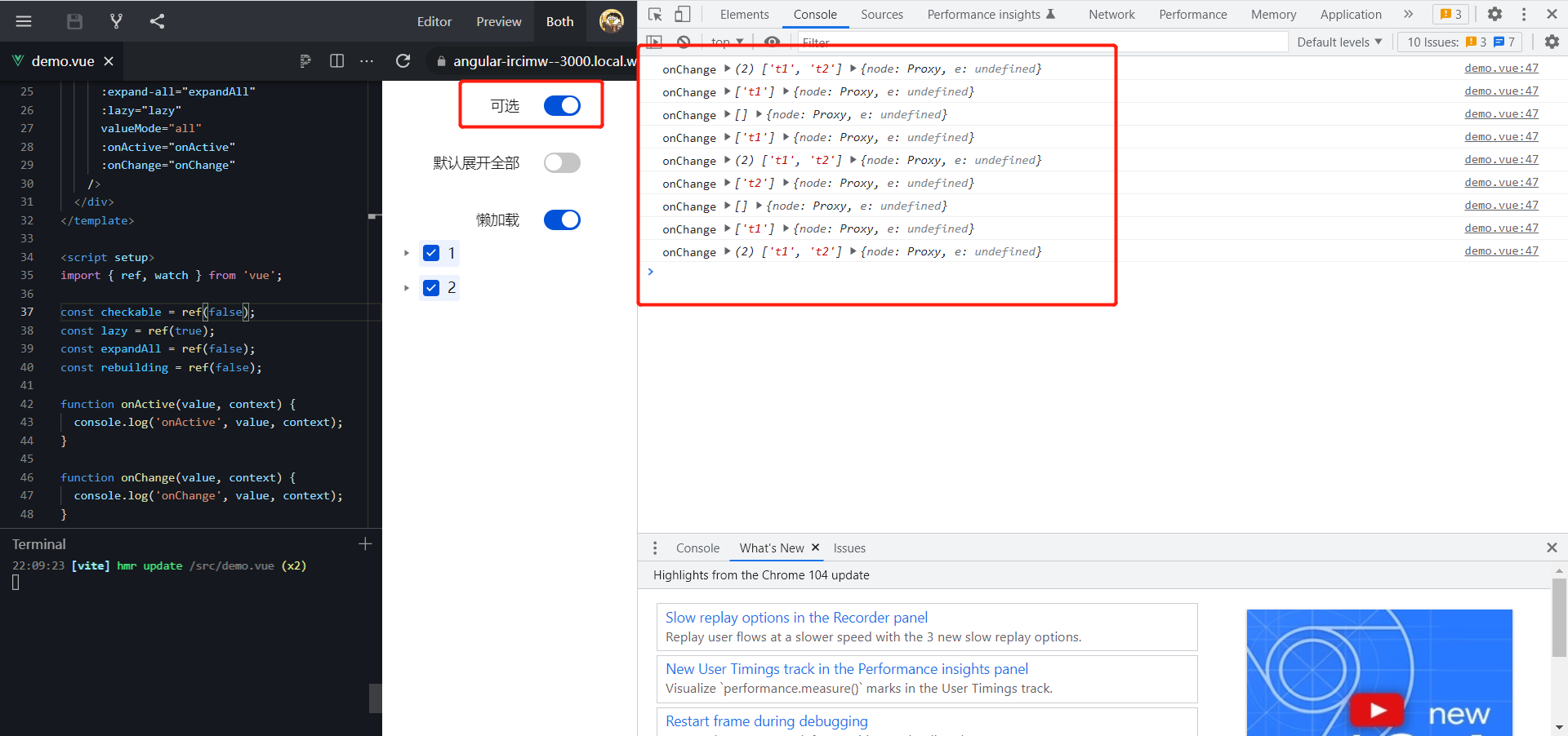 Tree:tree组件在checkable（可选）开启时，无法触发onActive函数，无法收集高亮行信息 · Issue #1409 · Tencent/tdesign-vue-next ...