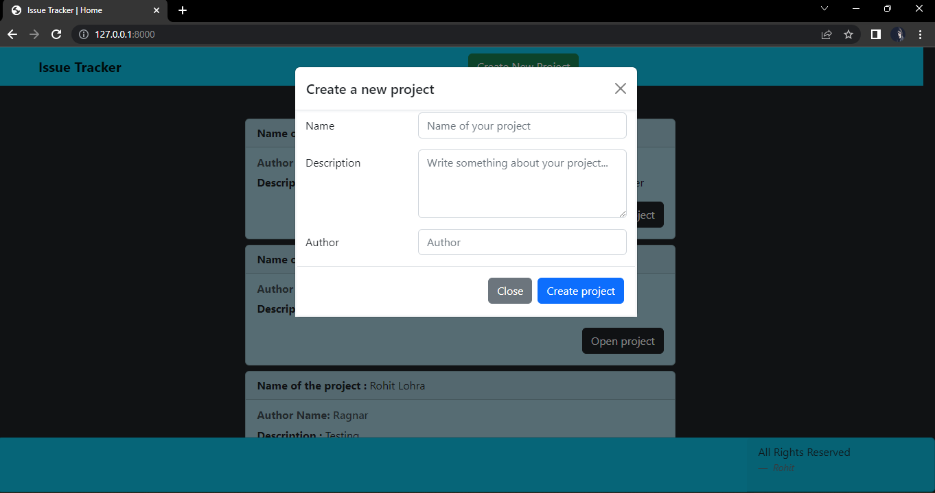 GitHub - Rohit9113/issuetracker