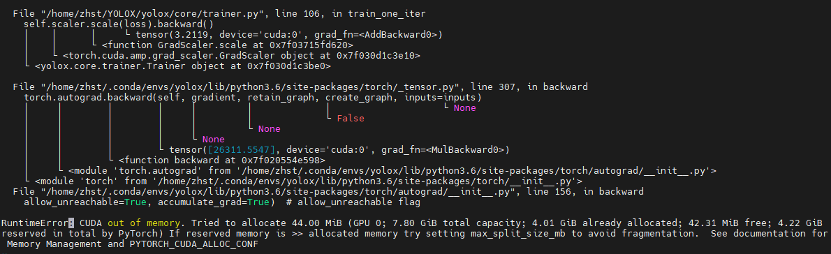 训练过程中出现如图所示错误 · Issue #904 · Megvii-BaseDetection/YOLOX · GitHub