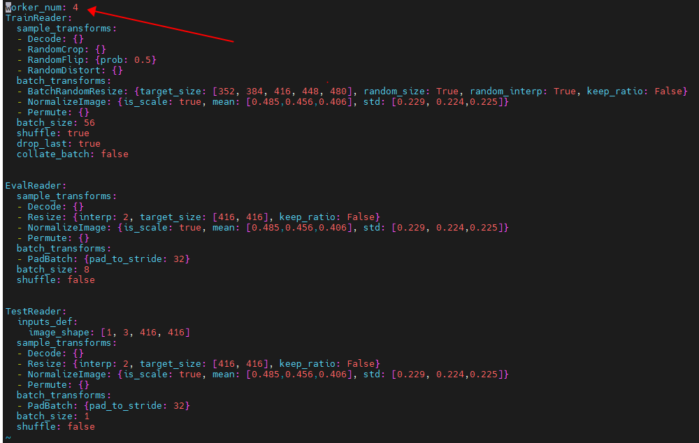 [BUG]我的worker_num在picodet_416_reader.yml已经写了4，为什么训练时显示None？ · Issue #4797 · PaddlePaddle ...
