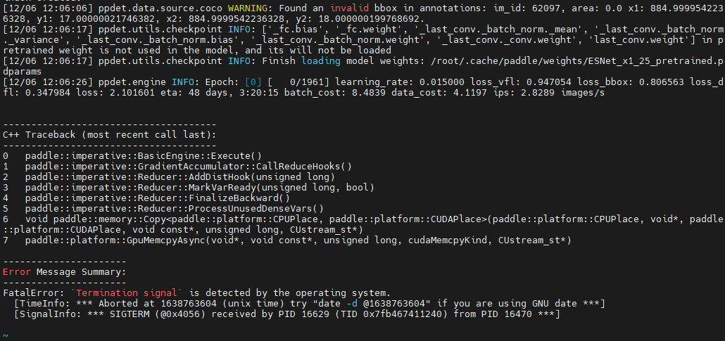 [BUG]在2080显卡上运行picodet-l(416)出现如图所示问题 · Issue #4813 · PaddlePaddle/PaddleDetection · GitHub