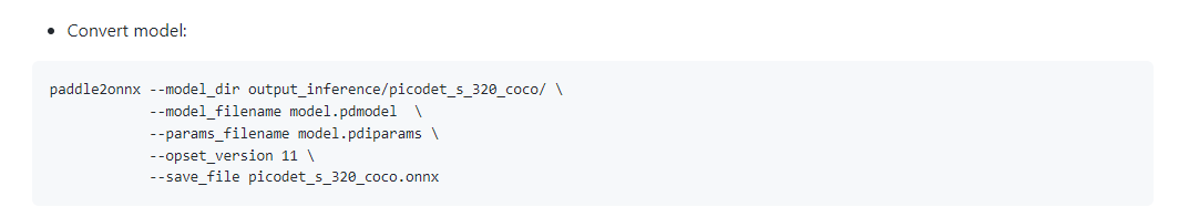 picodet训练后将pdparams转成onnx的问题 · Issue #4890 · PaddlePaddle/PaddleDetection · GitHub