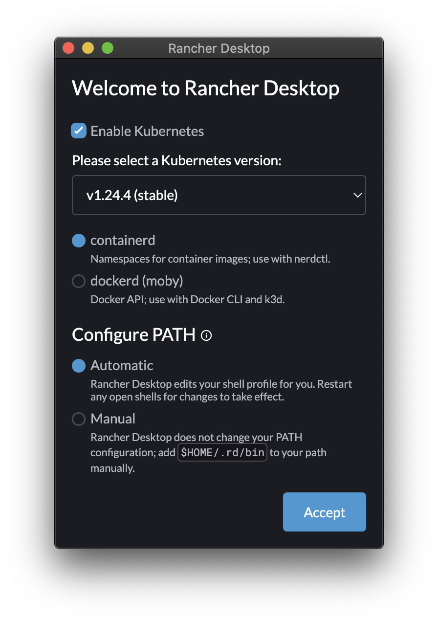 First Run Dialog Can Be Closed And Triggers A Modal Dialog · Issue 2917 · Rancher Sandbox 