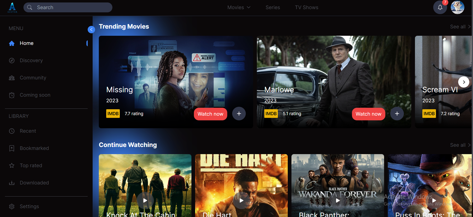 GitHub - Lan-au-75/avatar: A web to watch movies online together