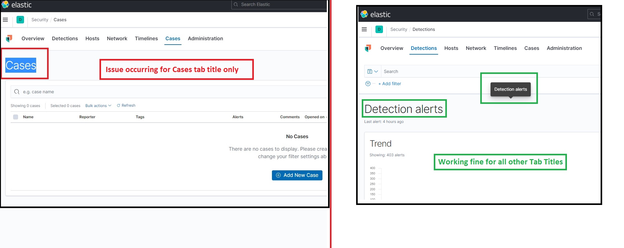 [Security Solution]Hover Tooltip is not getting displayed for 'Cases' tab title. · Issue #101873 ...