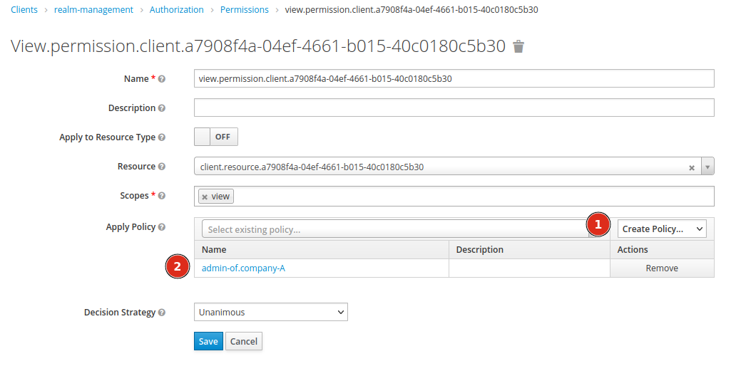 [admin Console V2] Policy Creation At Permissions Screen Missing · Issue 20884 · Keycloak