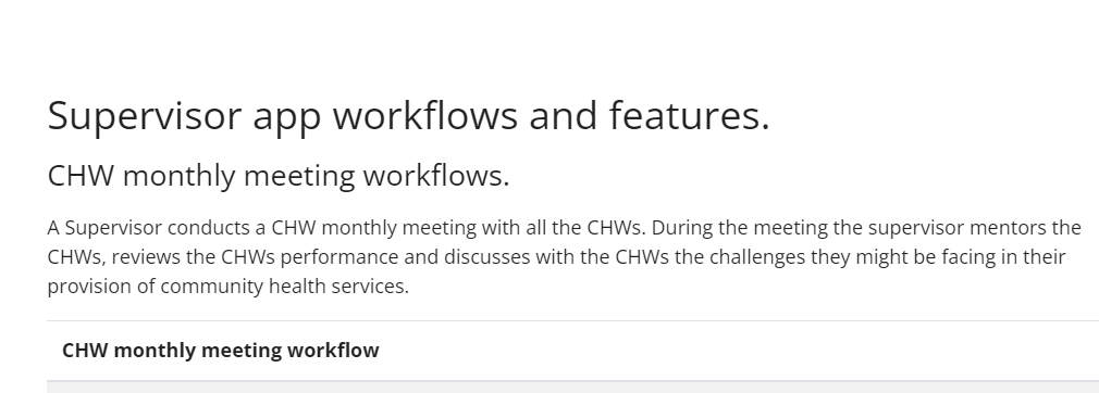 Improve headers in 'Supervisor Reference Application' · Issue #821 · medic/cht-docs · GitHub