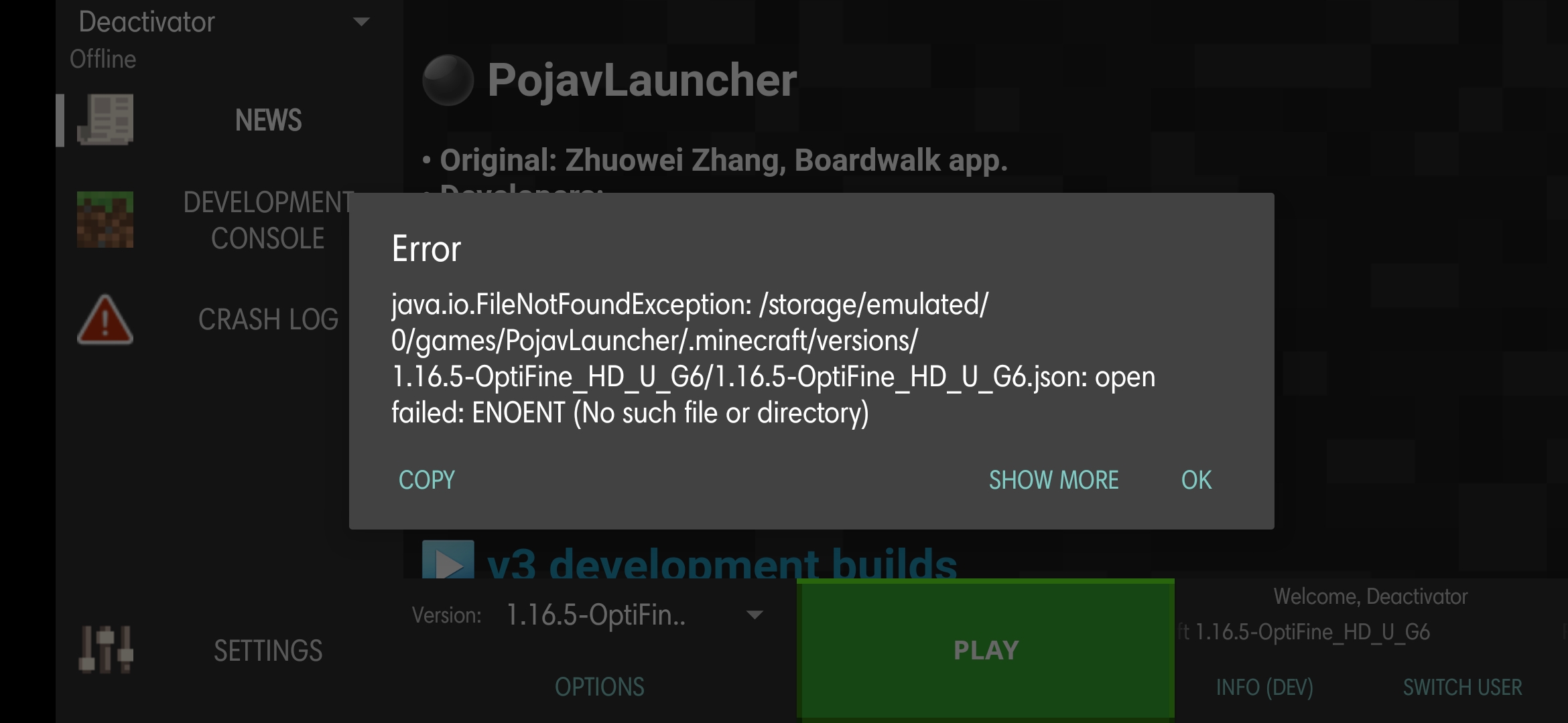 "signal 11 code 0x1caa5724 addr 0x2"lead to a crash. · Issue #911 · PojavLauncherTeam ...