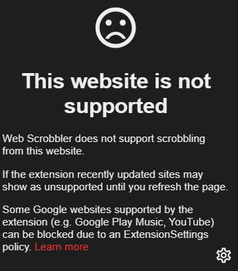 ExtensionSettings warning still mentions Google Play Music · Issue #4136 · web-scrobbler/web ...