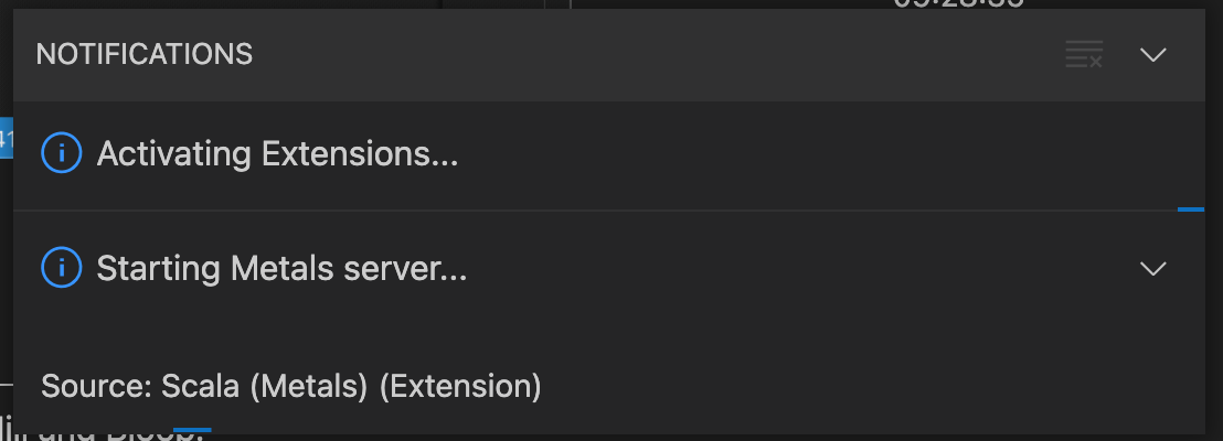 Stuck on `Starting Metals server` · Issue #821 · scalameta/metals-vscode · GitHub