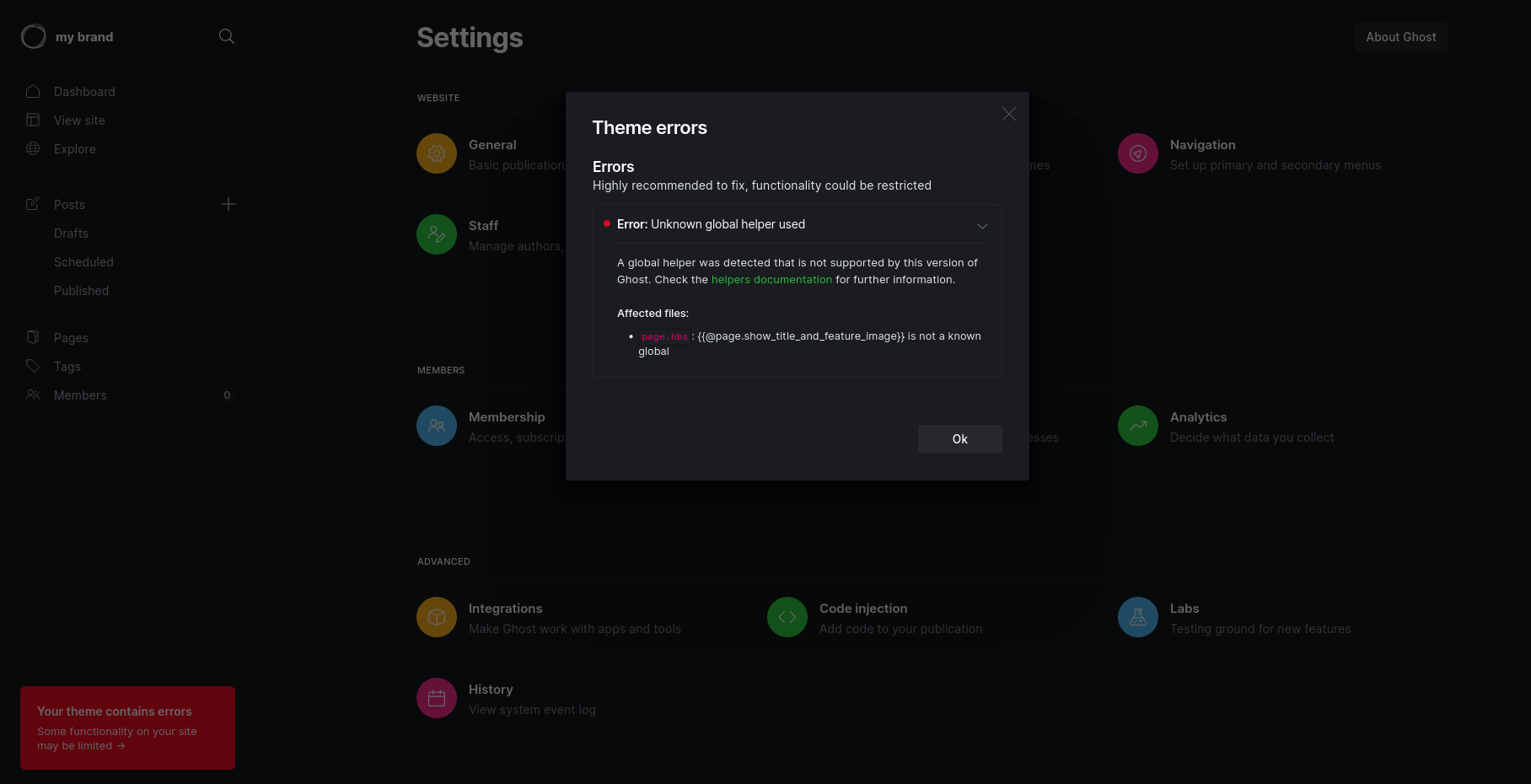 Unknown Global Helper Used · Issue #17529 · TryGhost/Ghost · GitHub
