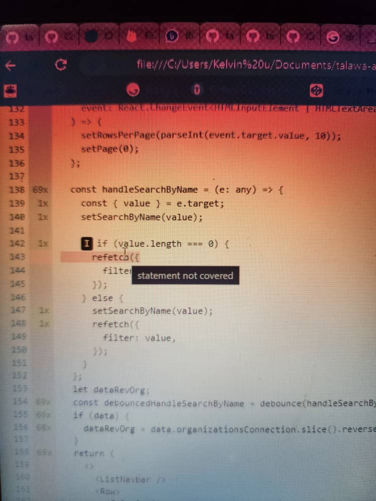 Code Coverage: Tests for OrgList.tsx · Issue #429 ...