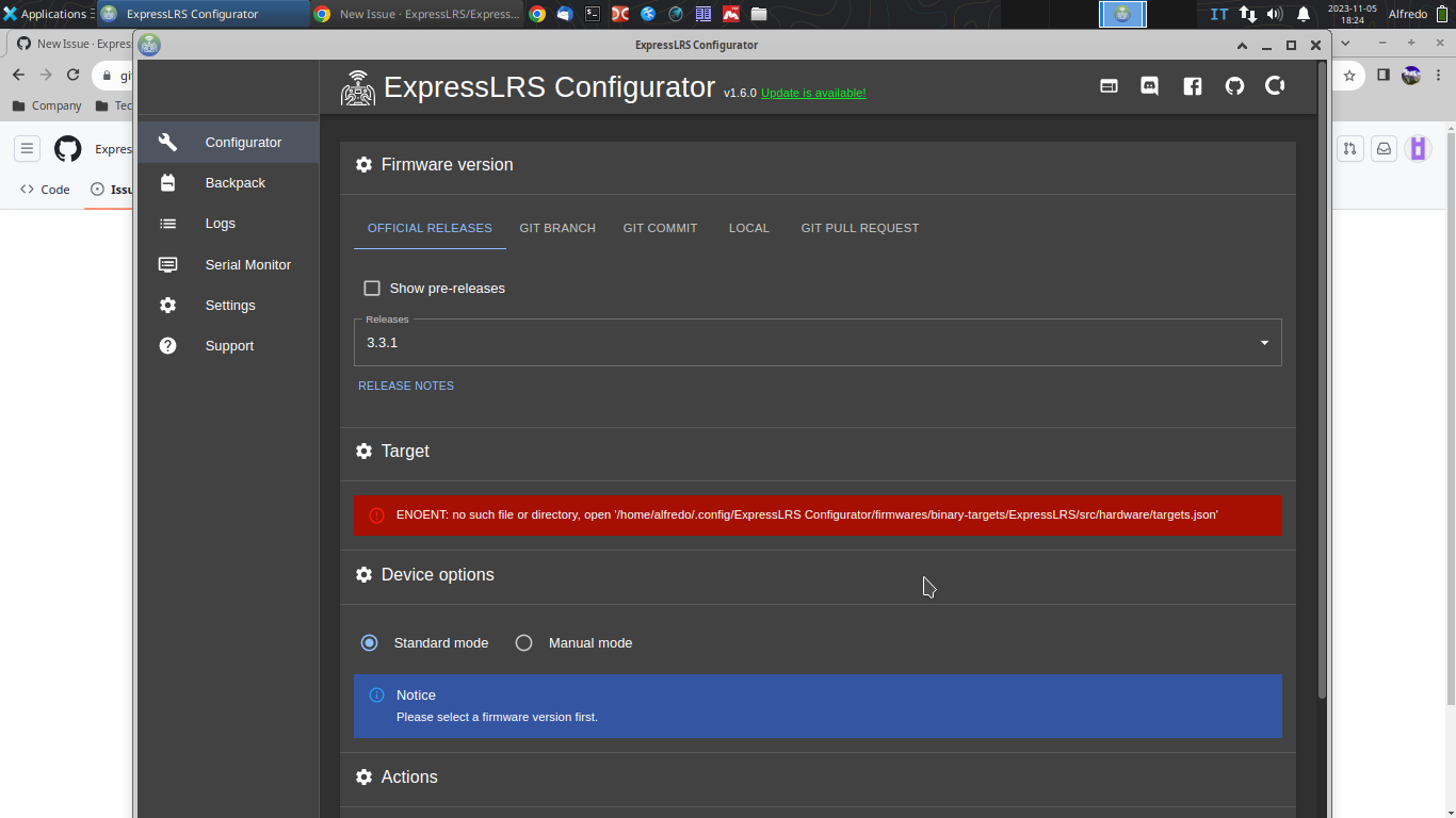 Elrs Configurator 1.6.1 does not build Frsky R9M Lite Pro in manual mode with elrs 3.3.1 - r9m ...