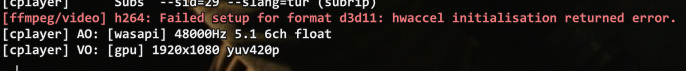 Hardware Decoding Not Working With D3d11va Copy · Issue 11222 · Mpv Playermpv · Github 5292