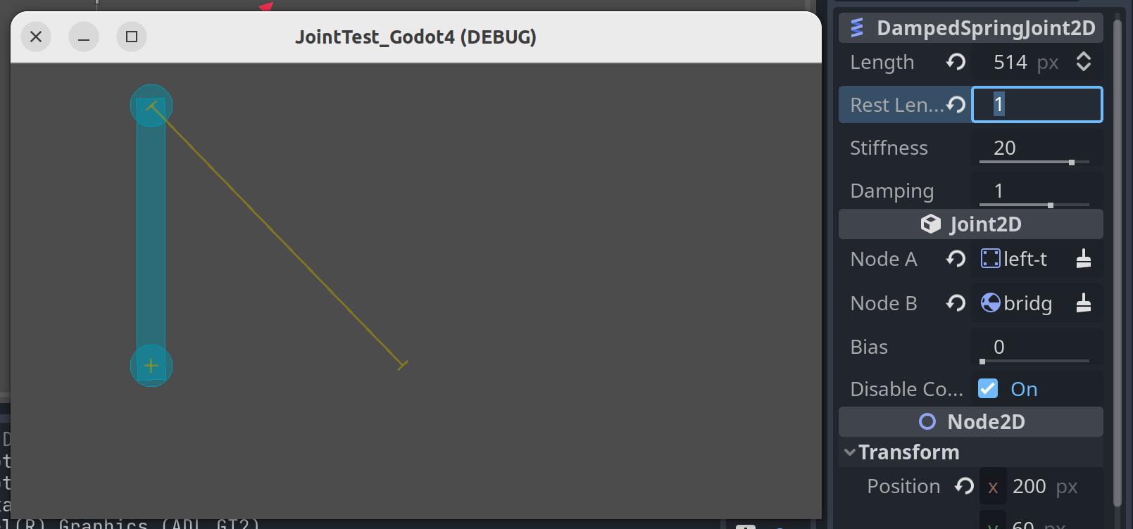 DampedSpringJoint2D doesn't respect max length/distance · Issue #74720 · godotengine/godot · GitHub