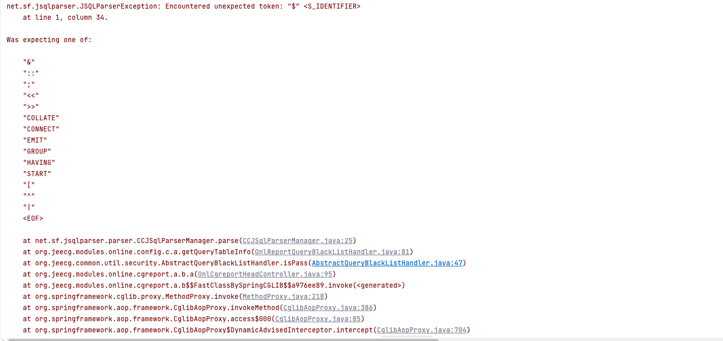 Online报表配置带参数失效 · Issue #4805 · jeecgboot/JeecgBoot · GitHub