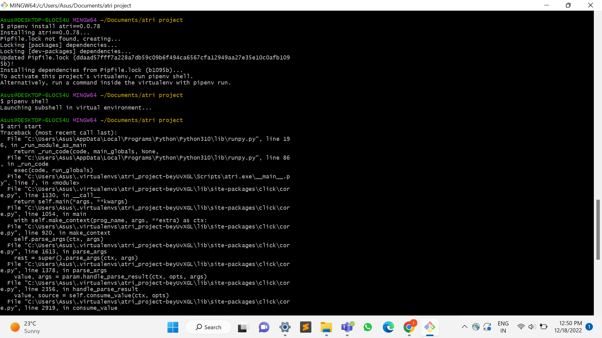 Error : Installing atri results in failed parsing requirement · Discussion #584 · Atri-Labs ...