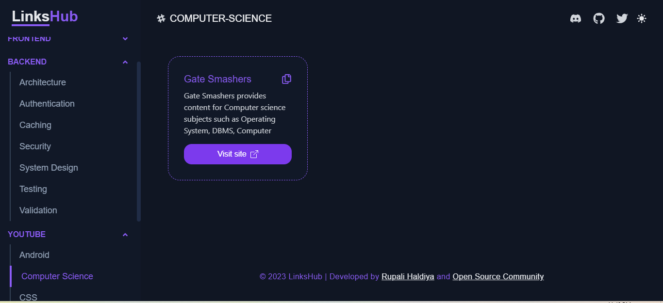 [Feature] Toggle sidebar menu · Issue #513 · rupali-codes/LinksHub · GitHub