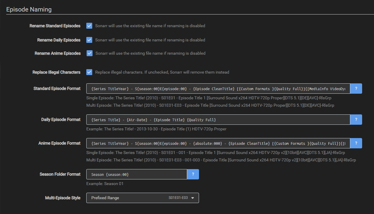 Allow Selective Renaming based on Series Type · Issue #5314 · Sonarr/Sonarr · GitHub