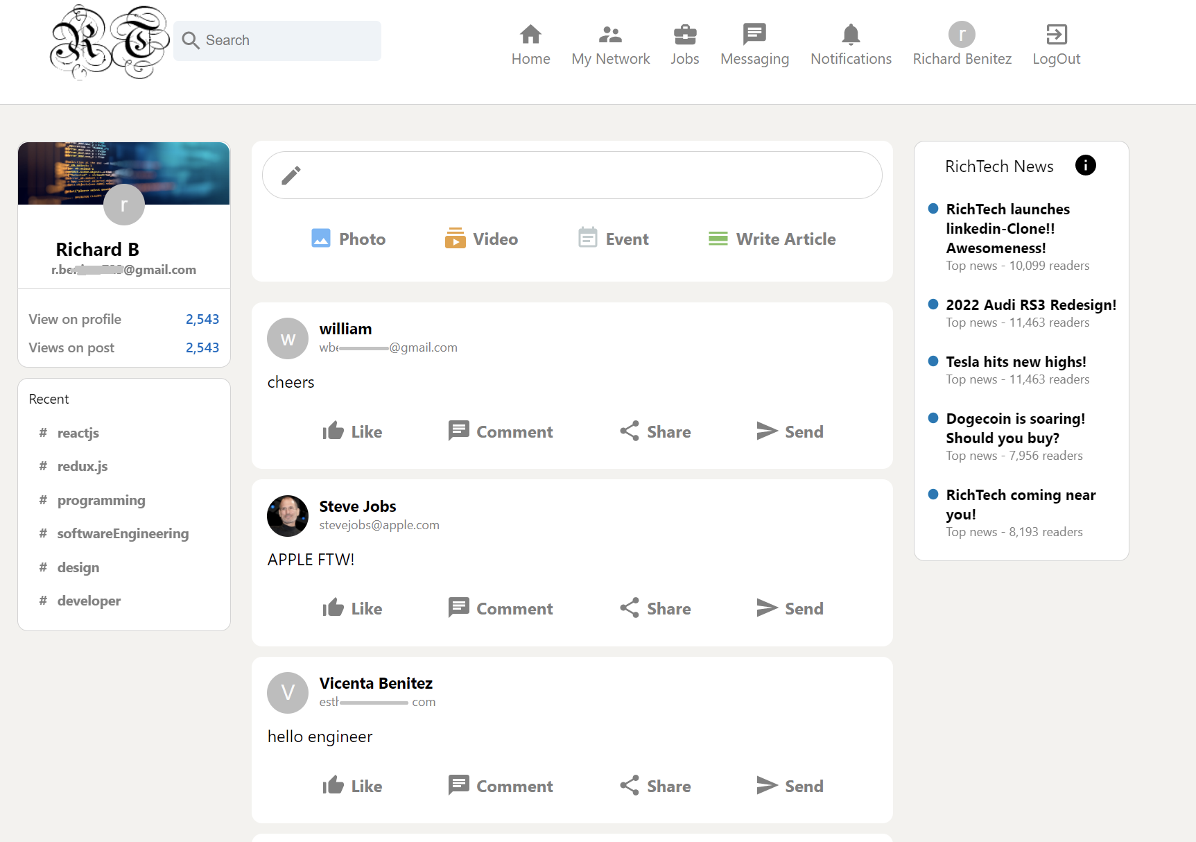 GitHub - Rpb723/Linkedin-clone-Richtech