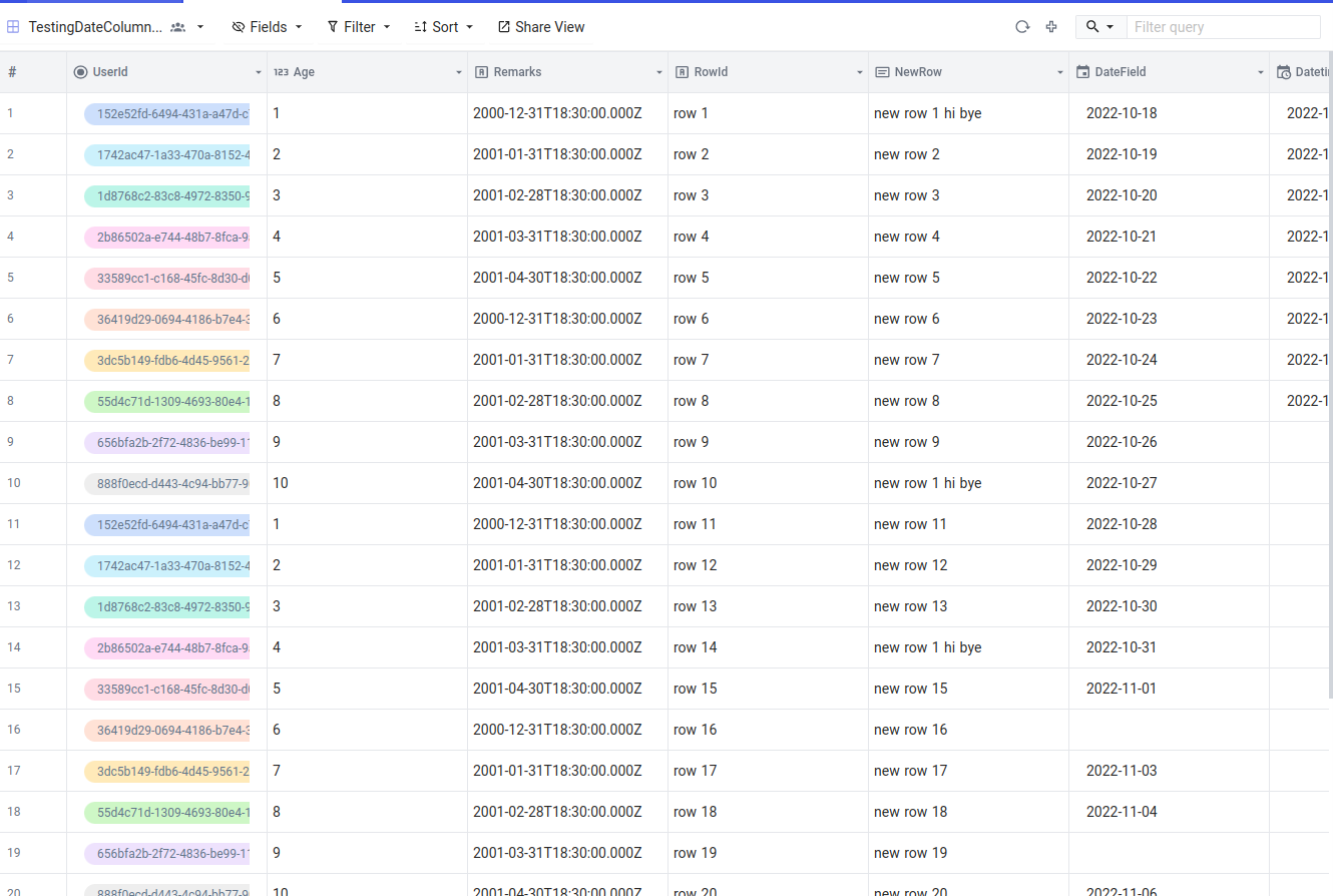 🐛 Bug: text field is populated as datetime field when table is created from import csv · Issue ...